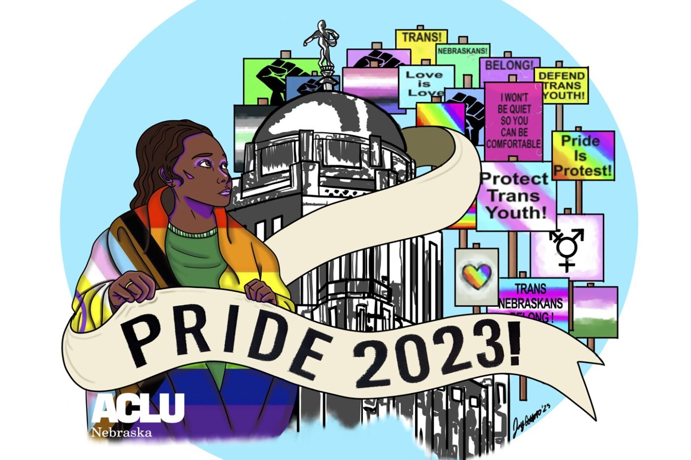 Revealing our 2023 Pride Art - ACLU of Nebraska